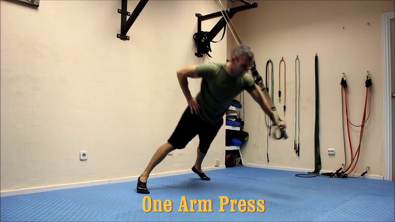 TRX Chest Press One Arm - YouTube