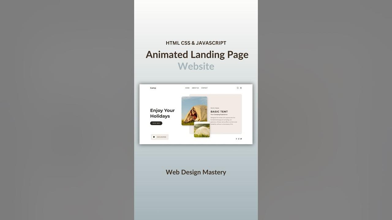 Animated Landing Page Using HTML CSS & JavaScript #coding #webdesign #htmlcsstutorial # ...