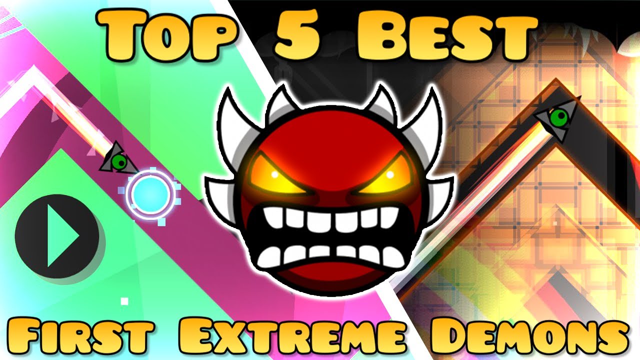 Top 5 BEST Beginner Extreme Demons in Geometry Dash - YouTube
