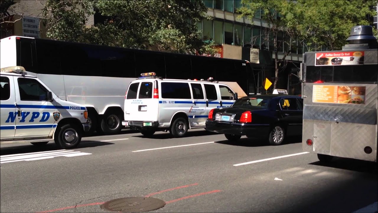 3 NYPD POLICE VANS RESPONDING ON E. 51ST ST. & 3RD AVENUE IN MIDTOWN ...