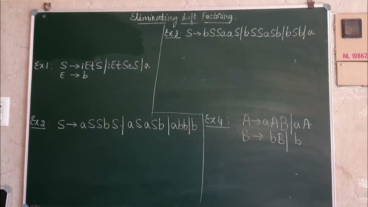 Eliminating Left factoring for Top Down Approach,Compiler Design,VTU ...