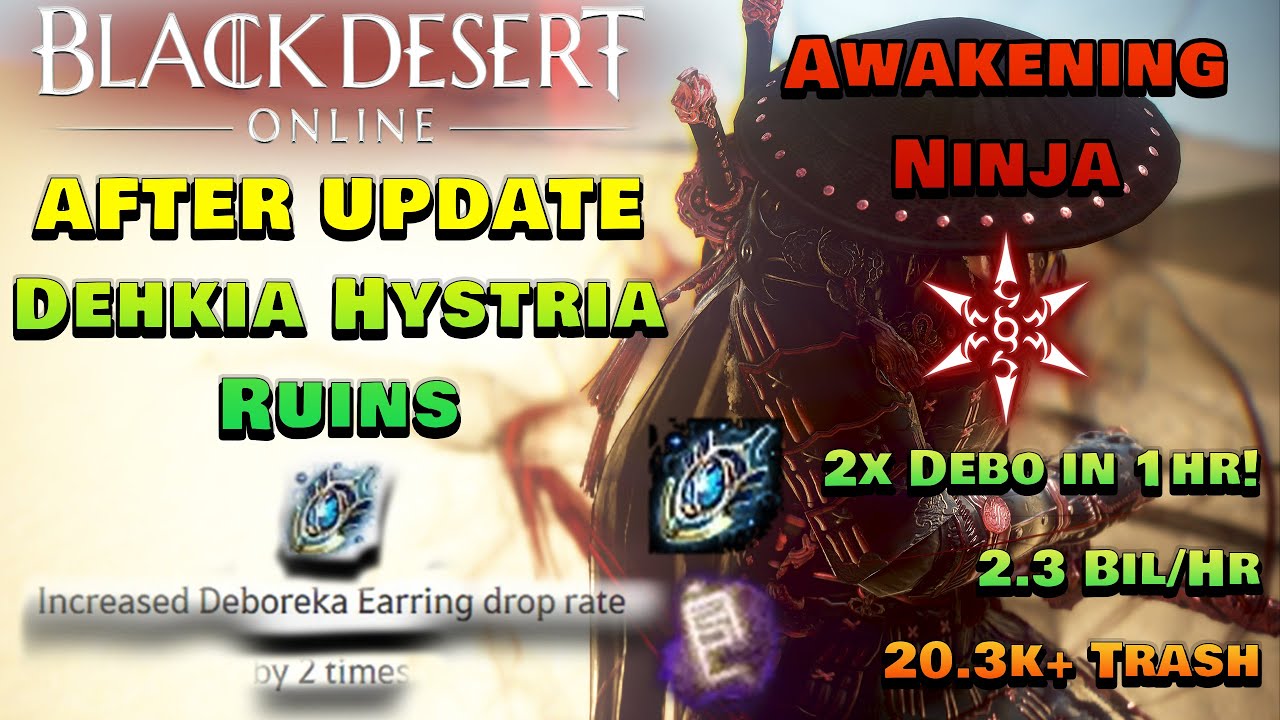 BDO | After Update! | Dehkia Hystria Ruins | 326AP Awk Ninja | 20,3k ...