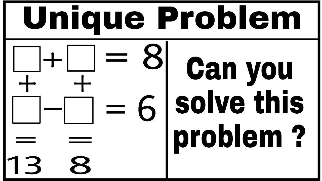 Can you solve this problem? || Unique Problem In Mathematics || Avnish ...