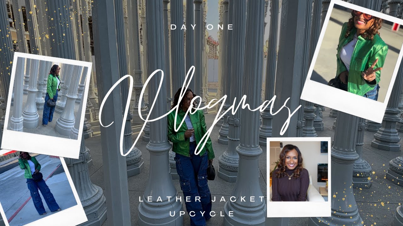 Leather Jacket Upcycle | Vlogmas Day 1 | Quick and easy Thrift Flip ...