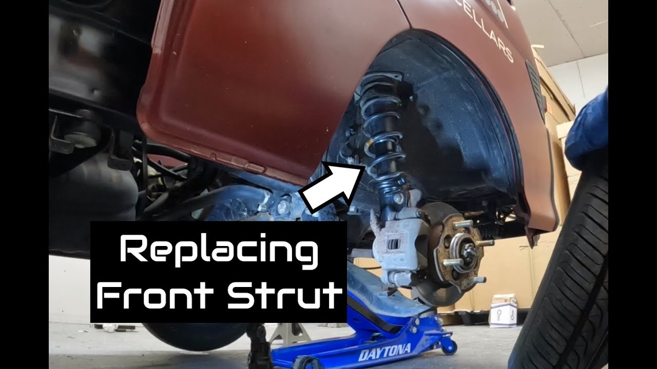 How to replace front struts on a Daihatsu Hijet kei truck. - YouTube
