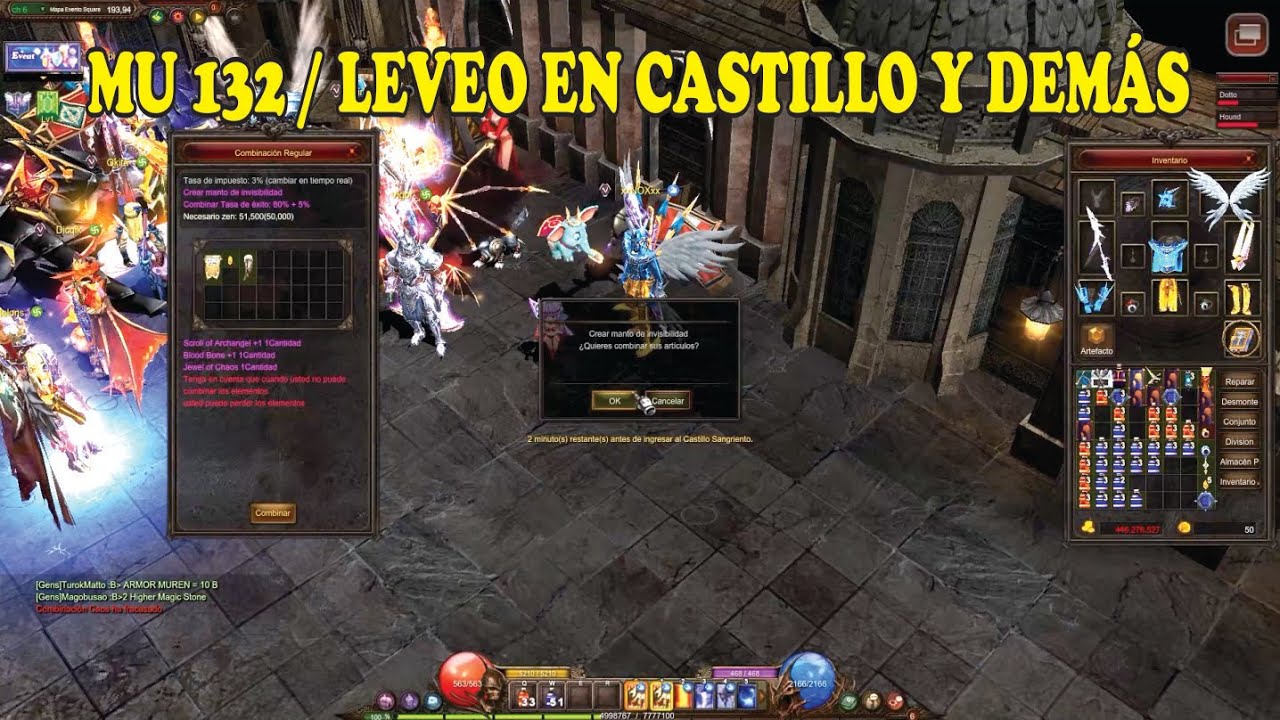 MU ONLINE WEBZEN - 132 LEVEO EN CASTILLO Y DEMAS / GAMEPLAY ESPAÑOL ...