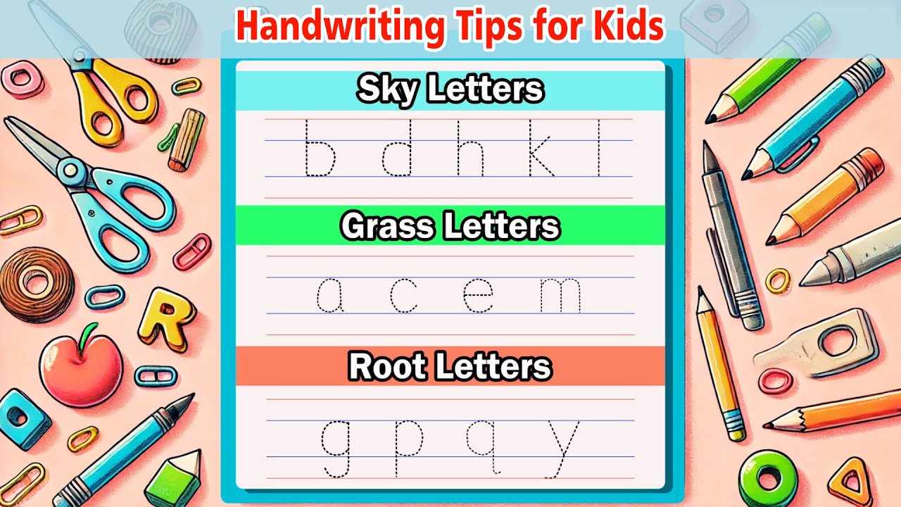 Understanding Sky, Grass, and Root Letters | Handwriting Tips for Kids ...