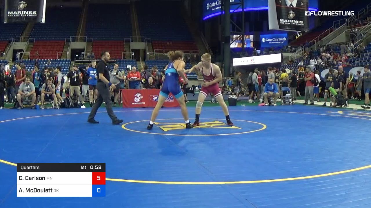152 Lbs Quarters Cael Carlson Minnesota Vs Alec McDoulett Oklahoma ...
