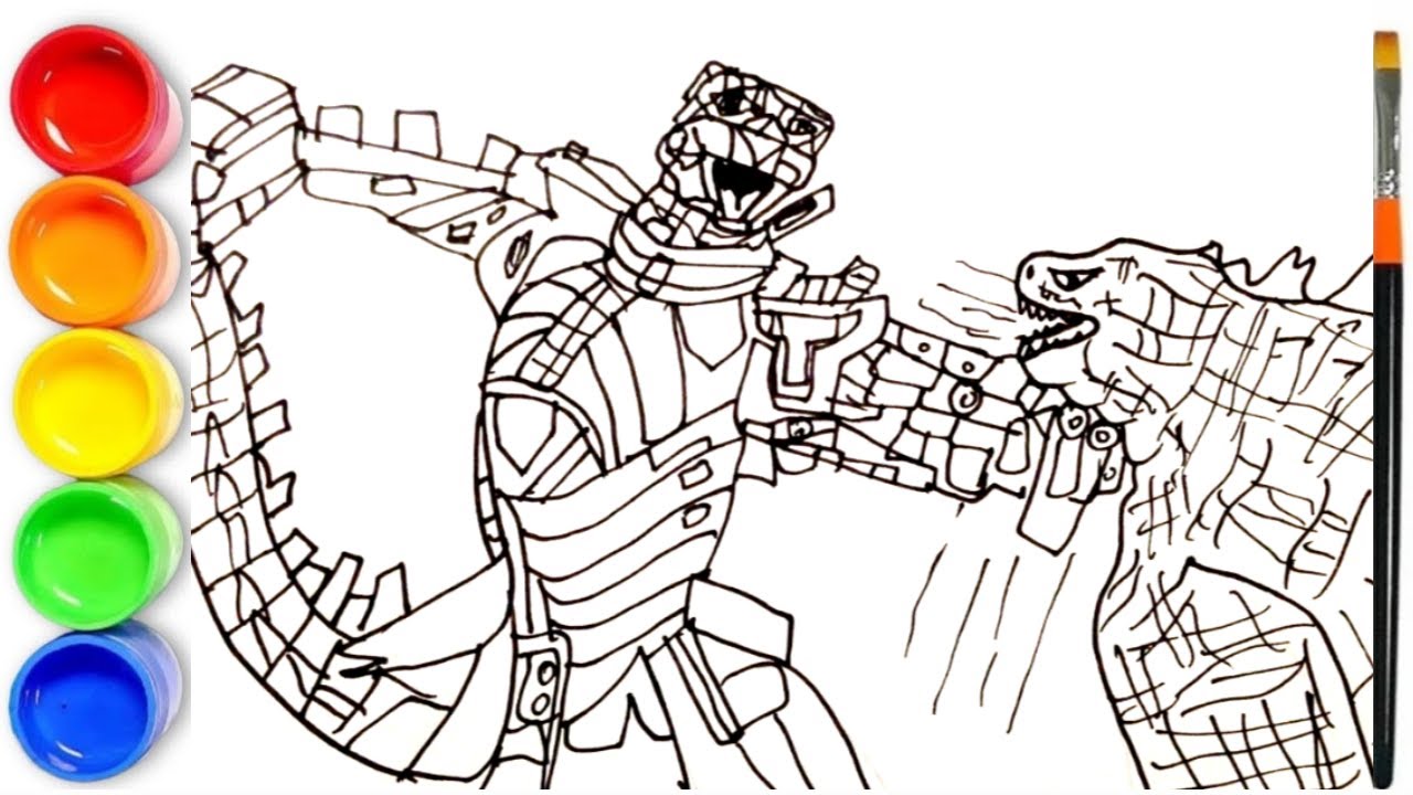 How to draw Godzilla vs Mechagodzilla | Mechagodzilla Drawing ...