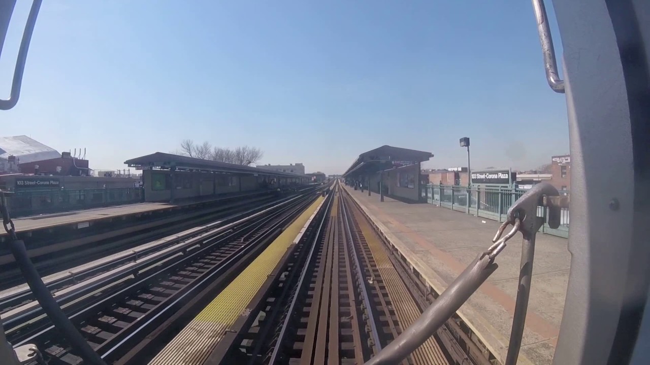 IRT Flushing Line: R62A (7) Local Train RFW from Main Street-Flushing ...