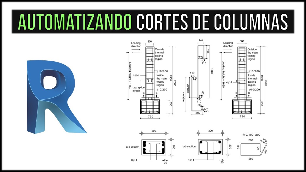 Revit 2020 - Cortes columnas con un clic - YouTube