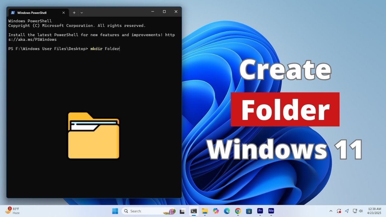 how to Create a Folder in Windows 11 by Powershell - YouTube