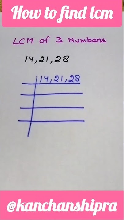 Lcm | find the lcm | lcm of three numbers #trending #shorts # ...