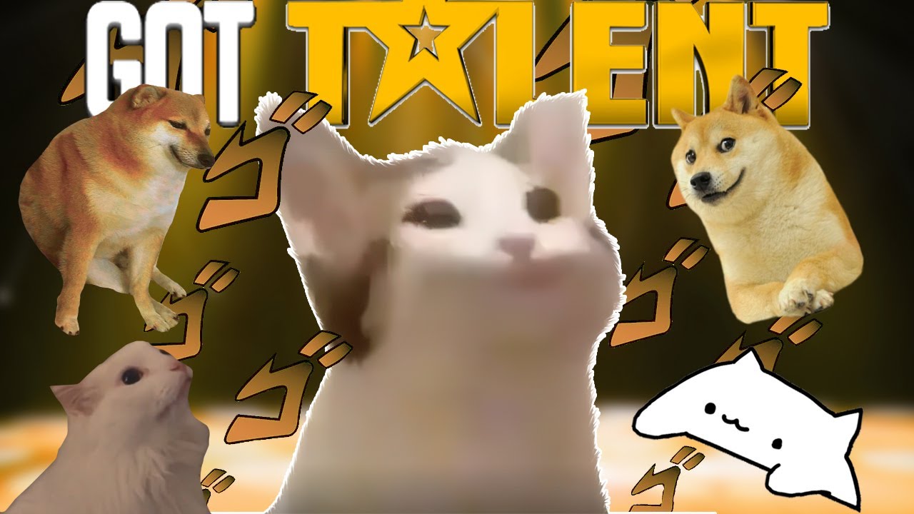 Pop Cat plays Giorno Theme on Got Talent show... ( cat bop pop bop meme ...