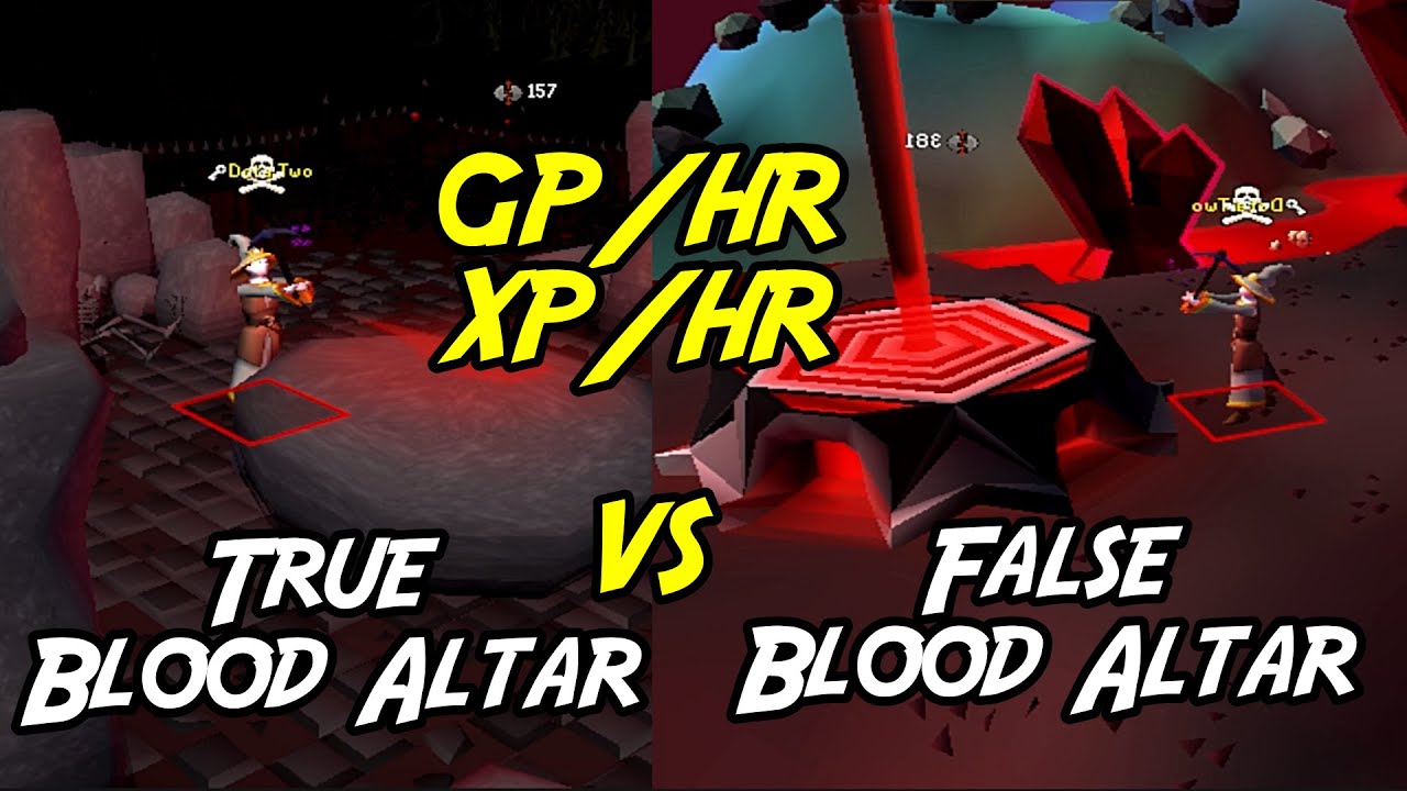 False Blood Altar vs True Blood Altar: Con Raiments of the Eye Exp/Hr - Gp/Hr ¿Cual Es Mejor ...