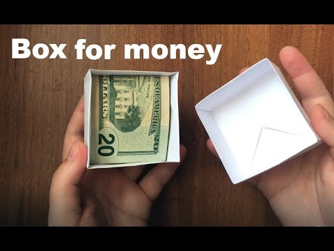 How to make a paper BOX for MONEY. Easy Origami - YouTube