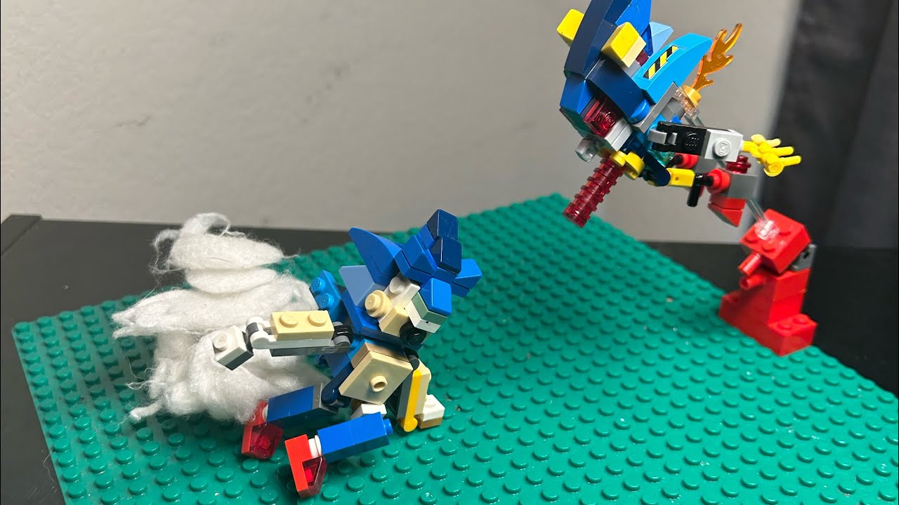 Lego sonic vs Lego metal sonic - YouTube