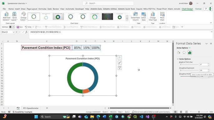 Create Speedometer Chart In Excel Youtube