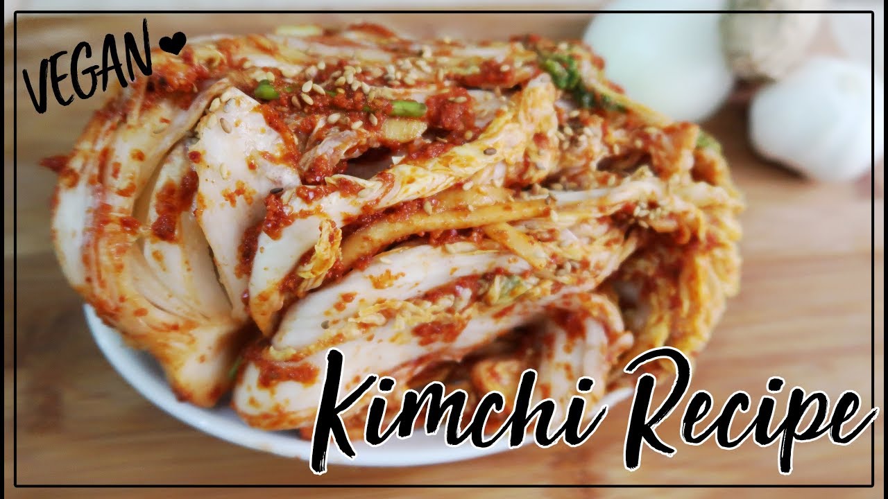 How to Make VEGAN KIMCHI | Traditional Korean Fermented Cabbage ...