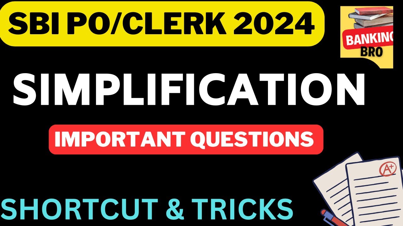 SBI Clerk Simplification Important Questions | Shortcut | Tricks ...