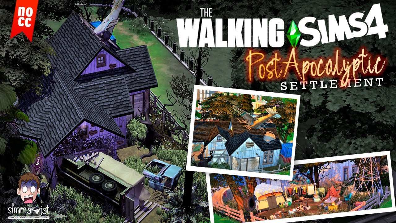 Post Apocalyptic Settlement | THE WALKING SIMS 4 (NO CC) | Stop motion ...