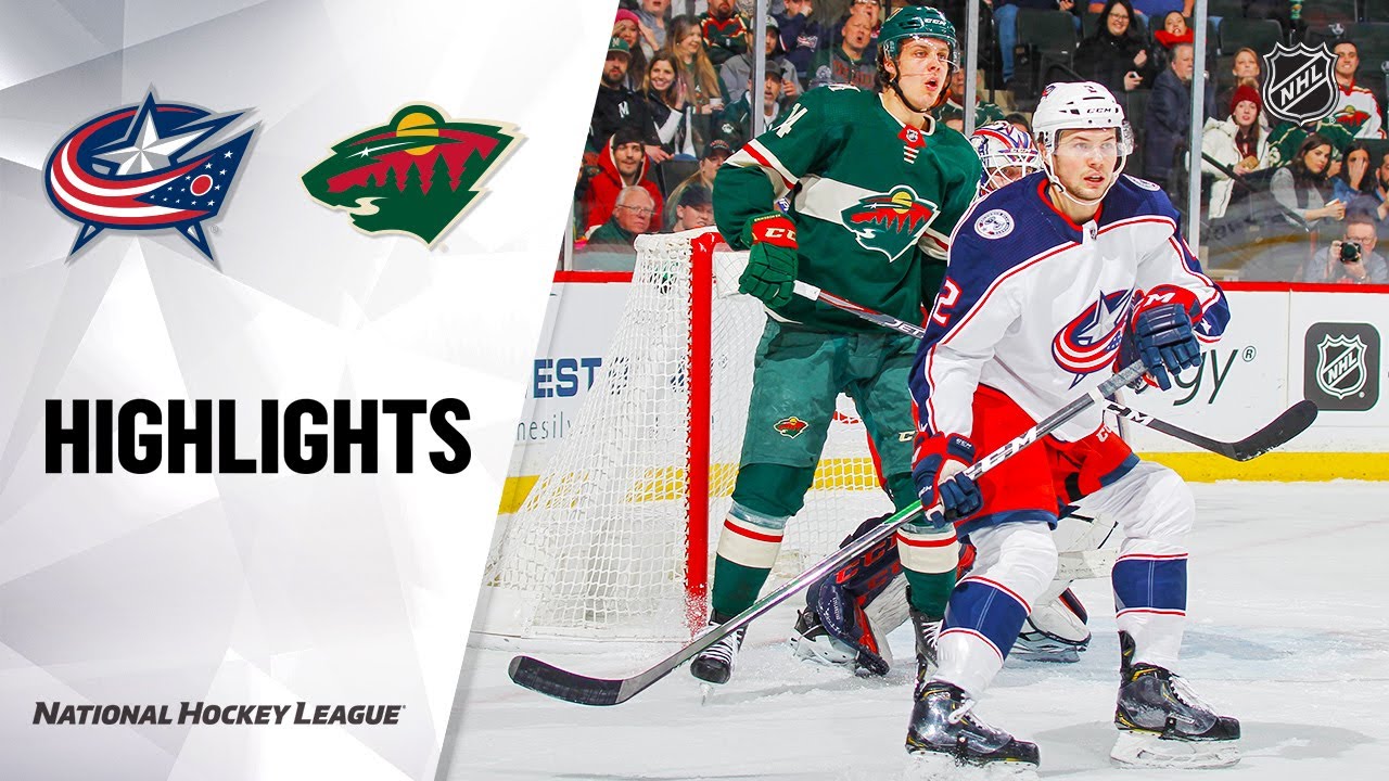 NHL Highlights | Blue Jackets @ Wild 2/25/20 - YouTube