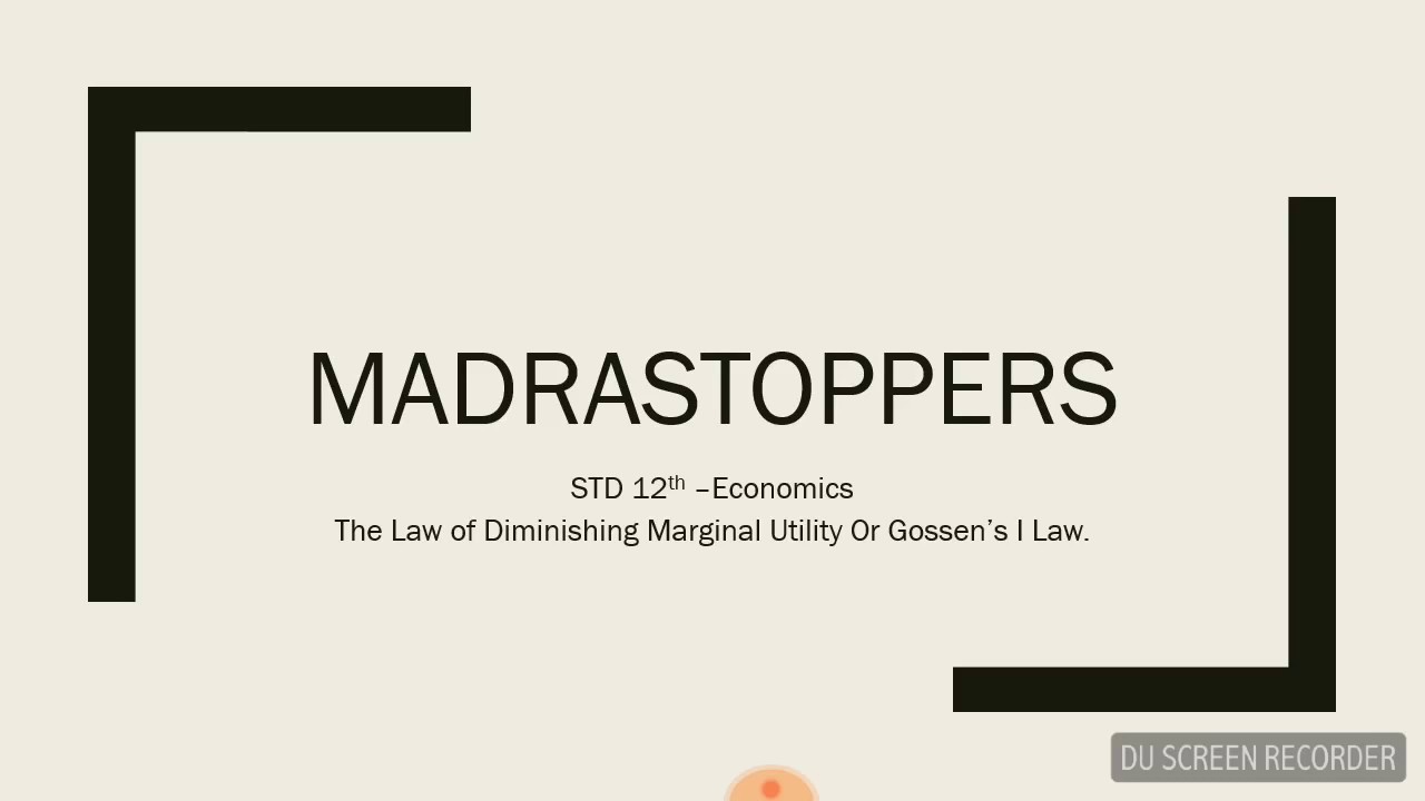 Class 12- Economics Law of DMU - YouTube