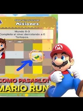 ⭐Cómo pasar la misión 6-3 en Mario Run sin eliminar Tortopos (¡Reto cumplido!)🕹️ - YouTube