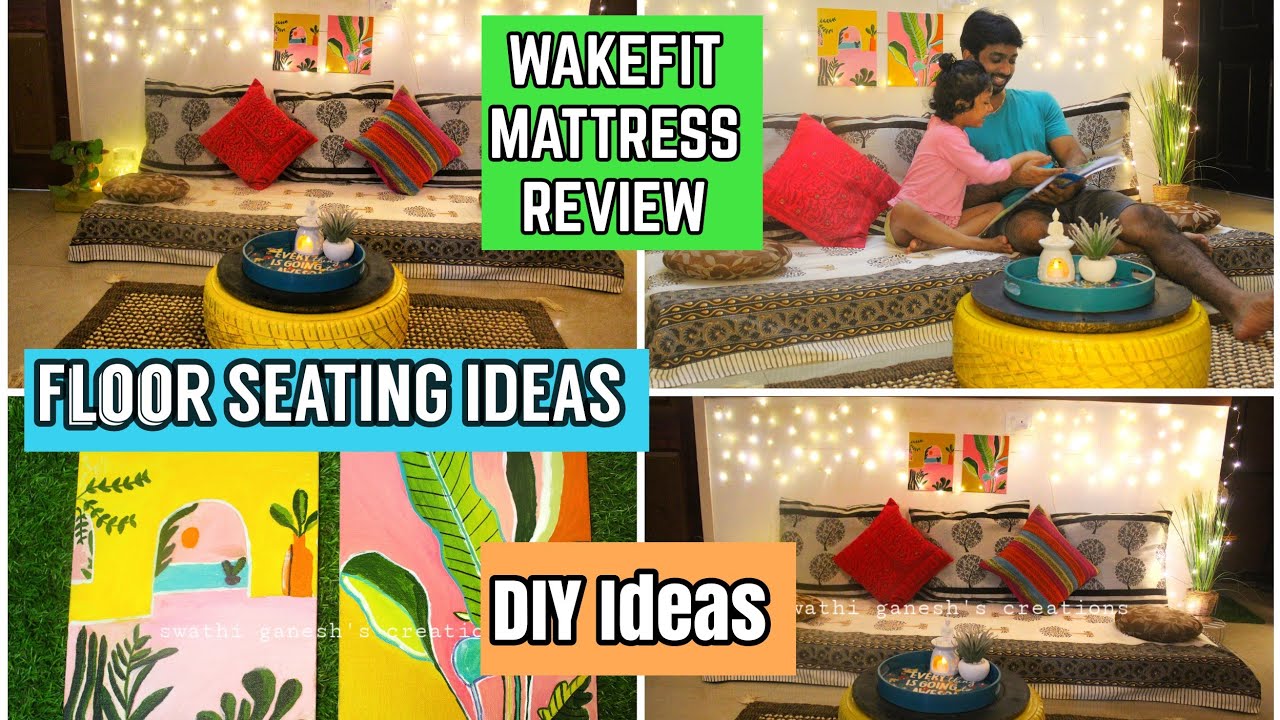 Floor Sofa | Floor Seating Ideas with WAKEFIT Mattress | Low Level ...