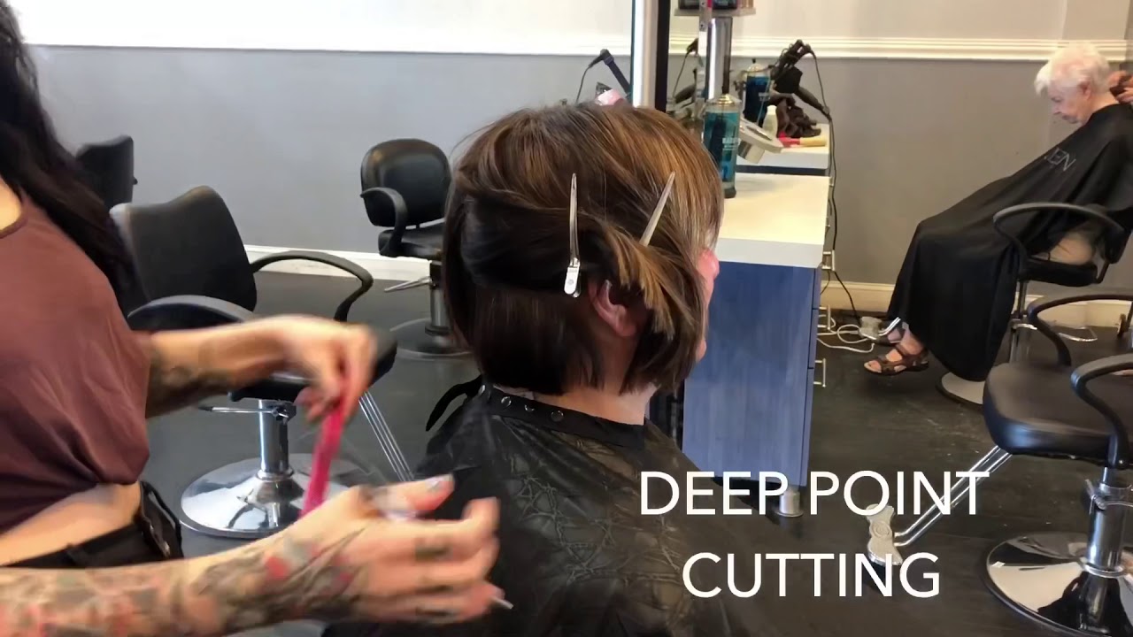 Haircutting How To: Remove Bulk While Maintaining a Weight Line - YouTube