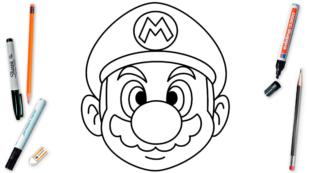 How To Draw Mario Easy Step By Step | Super Mario Bros Movie Drawing ...