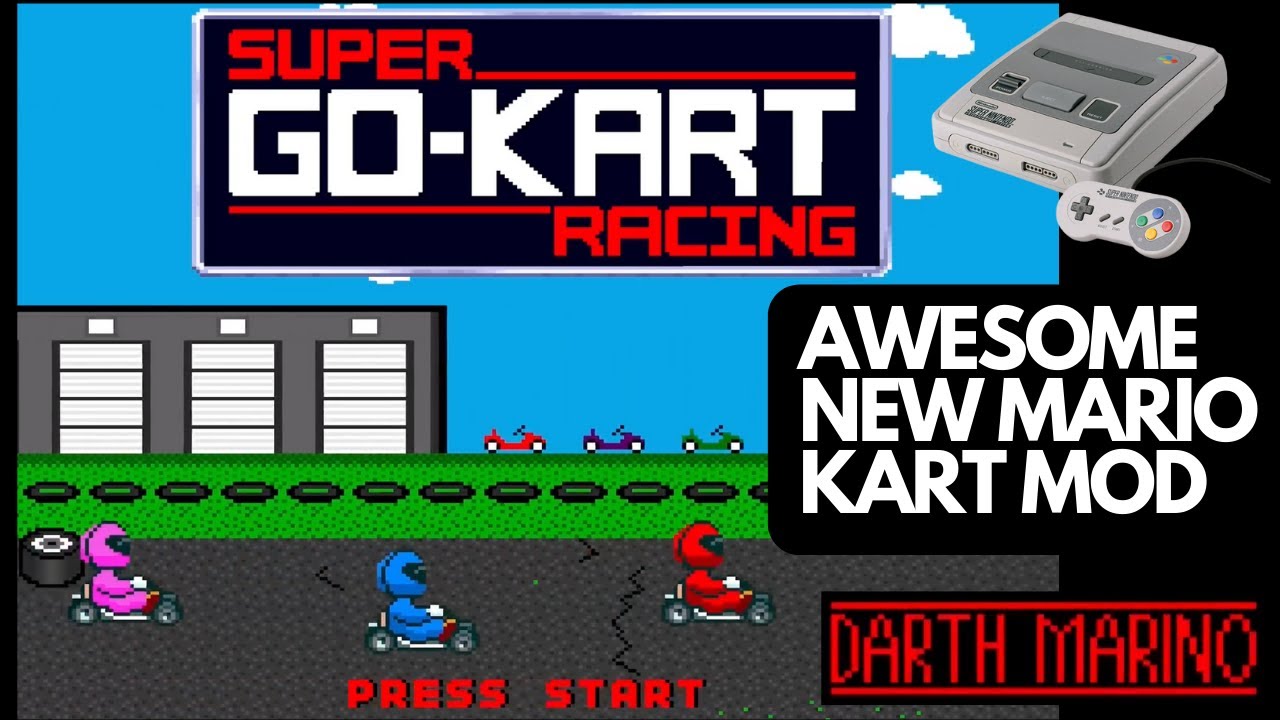 Super Go Kart Racing (Super Mario Kart Mod) - SNES/Super Famicom - YouTube