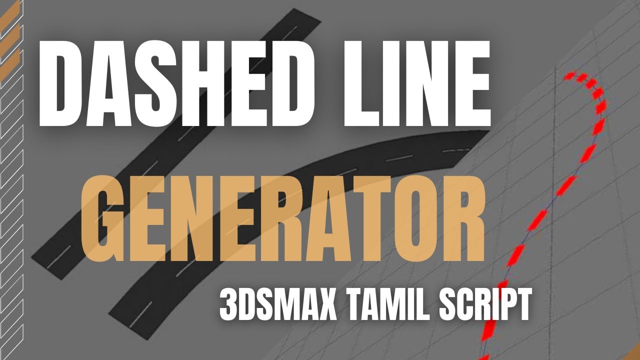 3dsmax dashed line generator script tamil video road center line creation #civilsoftwaretutorial ...
