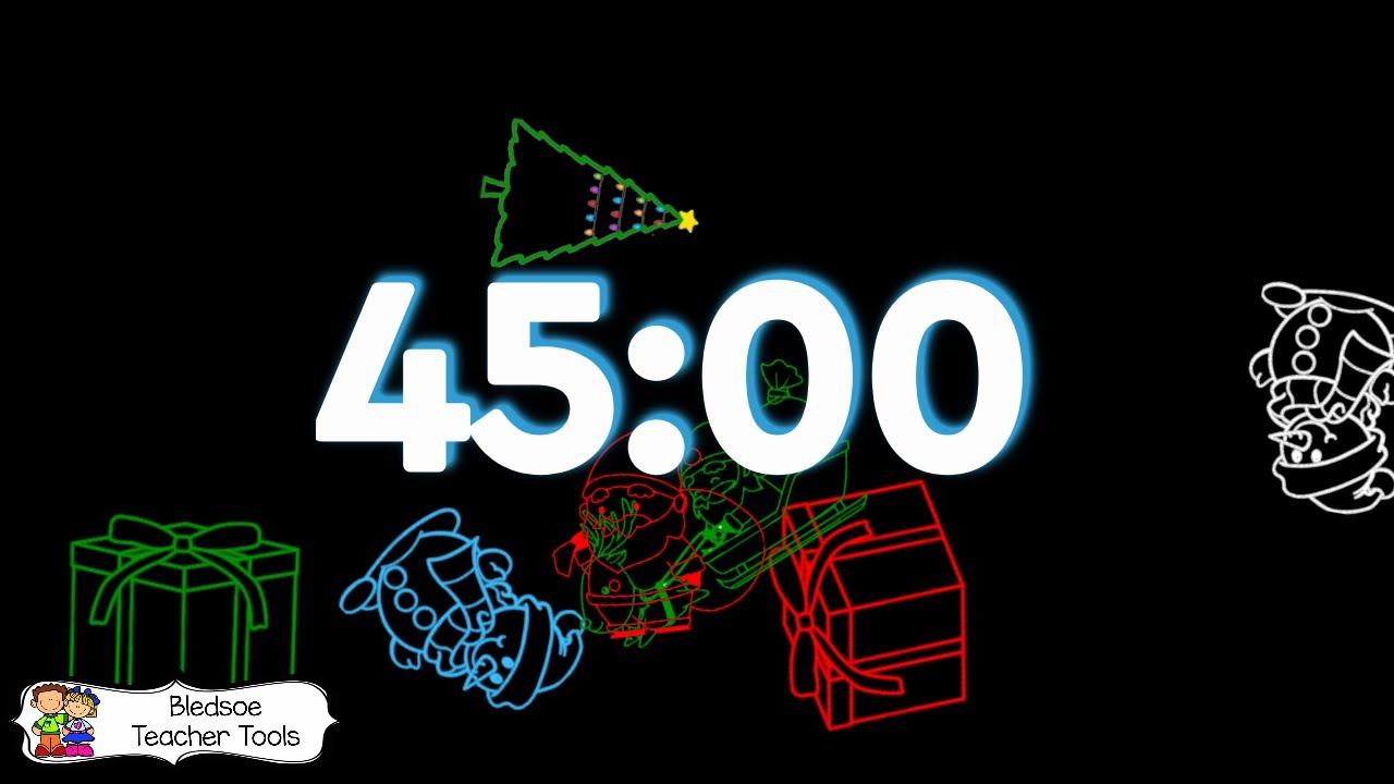 45 Minute Floating Christmas Timer with Music Trim - YouTube