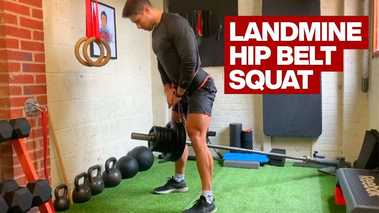Hip Belt Squat – Landmine Back-Facing (Without Deficit) Variation - YouTube