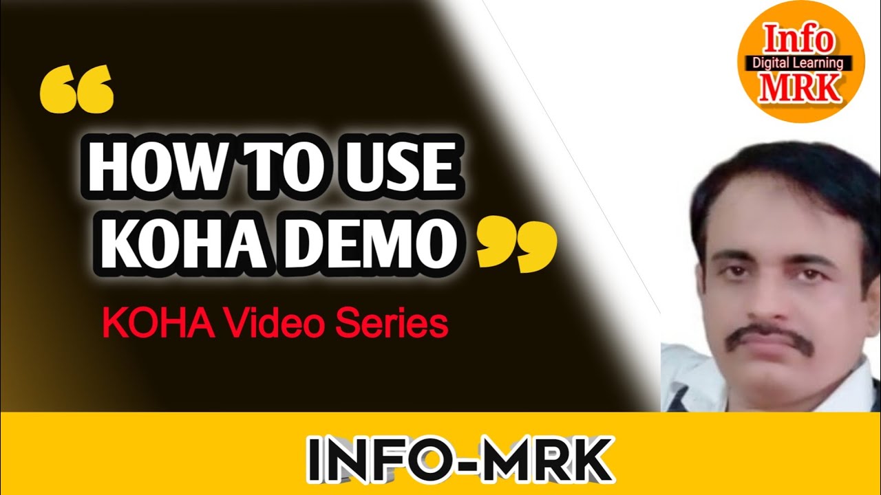How to use Koha Demo |Koha Demo |Koha Demo brief introduction #infomrk ...