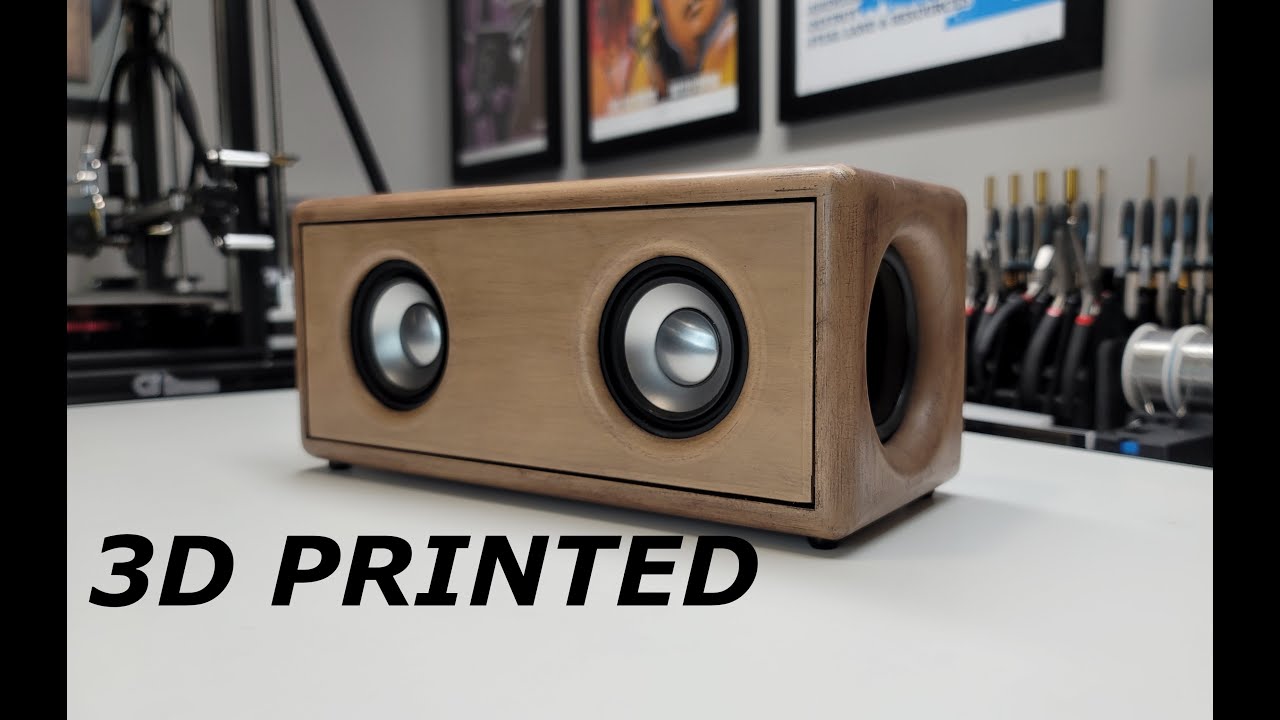 3D Printed Portable Bluetooth Speaker ~ Wood PLA - YouTube