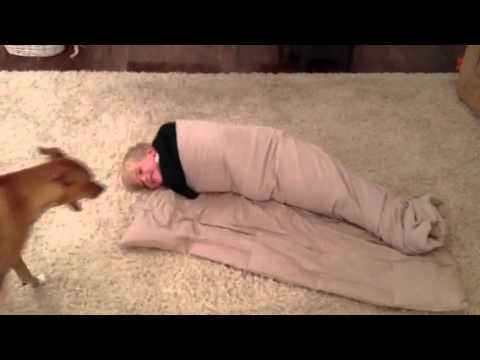 Human burrito boy - YouTube