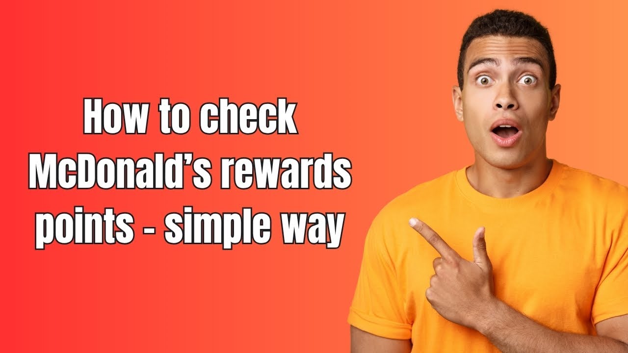 How to check McDonald’s rewards points - simple way - YouTube