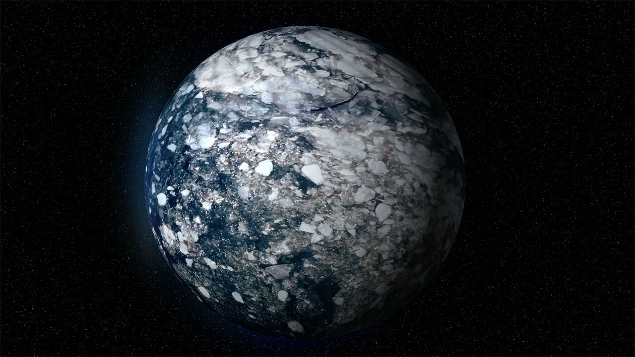 Fictional Frozen Ice Planet in Space Stock Footage - YouTube