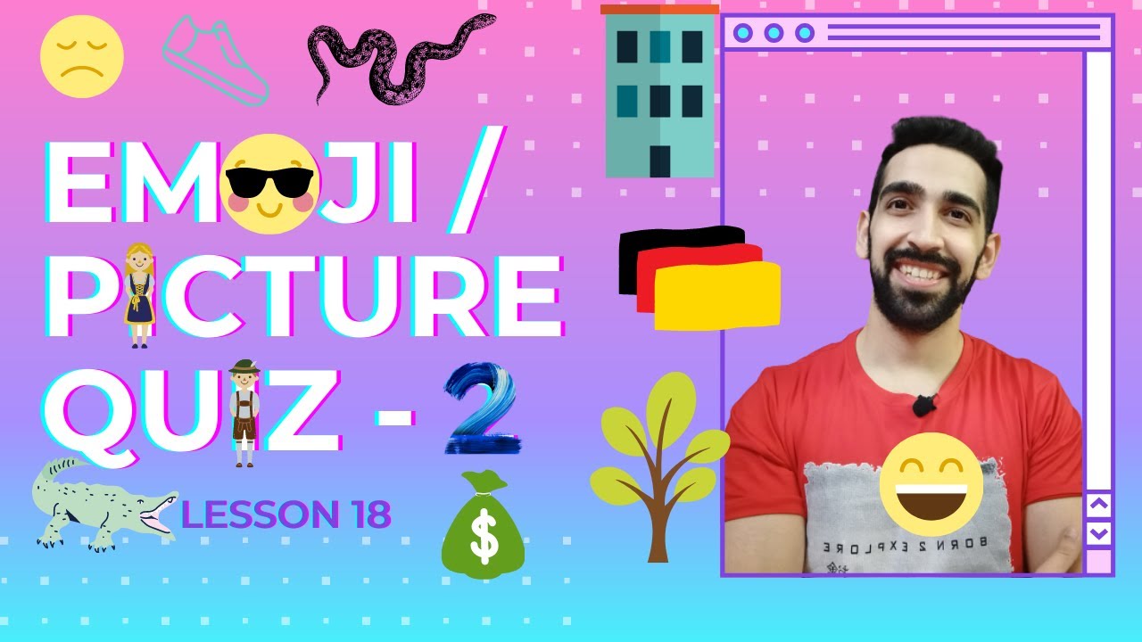 Lesson18 | Learn new German Nouns | Emoji Quiz 2 | Picture Quiz 2 ...