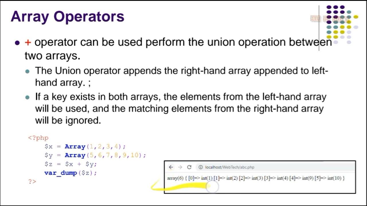 KTU cst463 web pgming|Module 3Part 5|PHP Arrays - YouTube