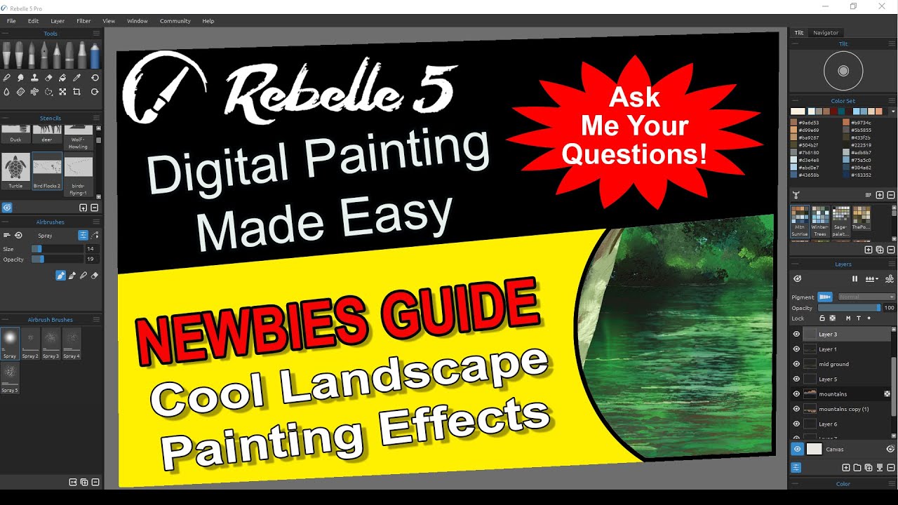 Rebelle 5 Newbies Guide: How to Use Rebelle 5 for COOL Landscape ...