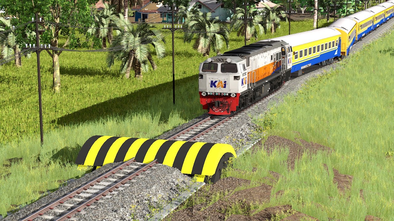 Kereta Api Berjalan Di Rel Polisi Tidur | The Train Runs On Sleeper ...