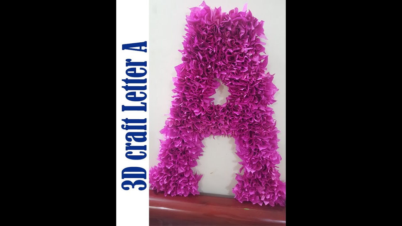 Diy crafts 3d letters room decor - YouTube