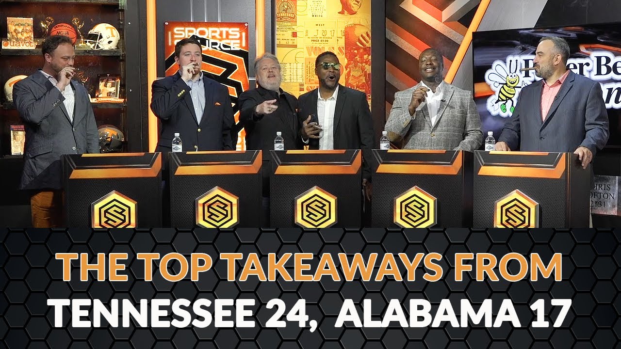 THE TOP TAKEAWAYS FROM TENNESSEE 24, ALABAMA 17 - YouTube