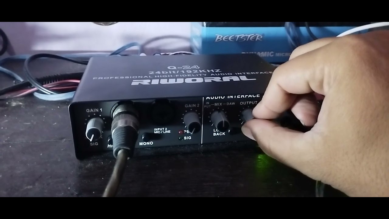 INPUT MUSIC KE SOUNDCARD RIWORAL Q24 - DI INPUT DARI RCA IN,RCA OUT ...