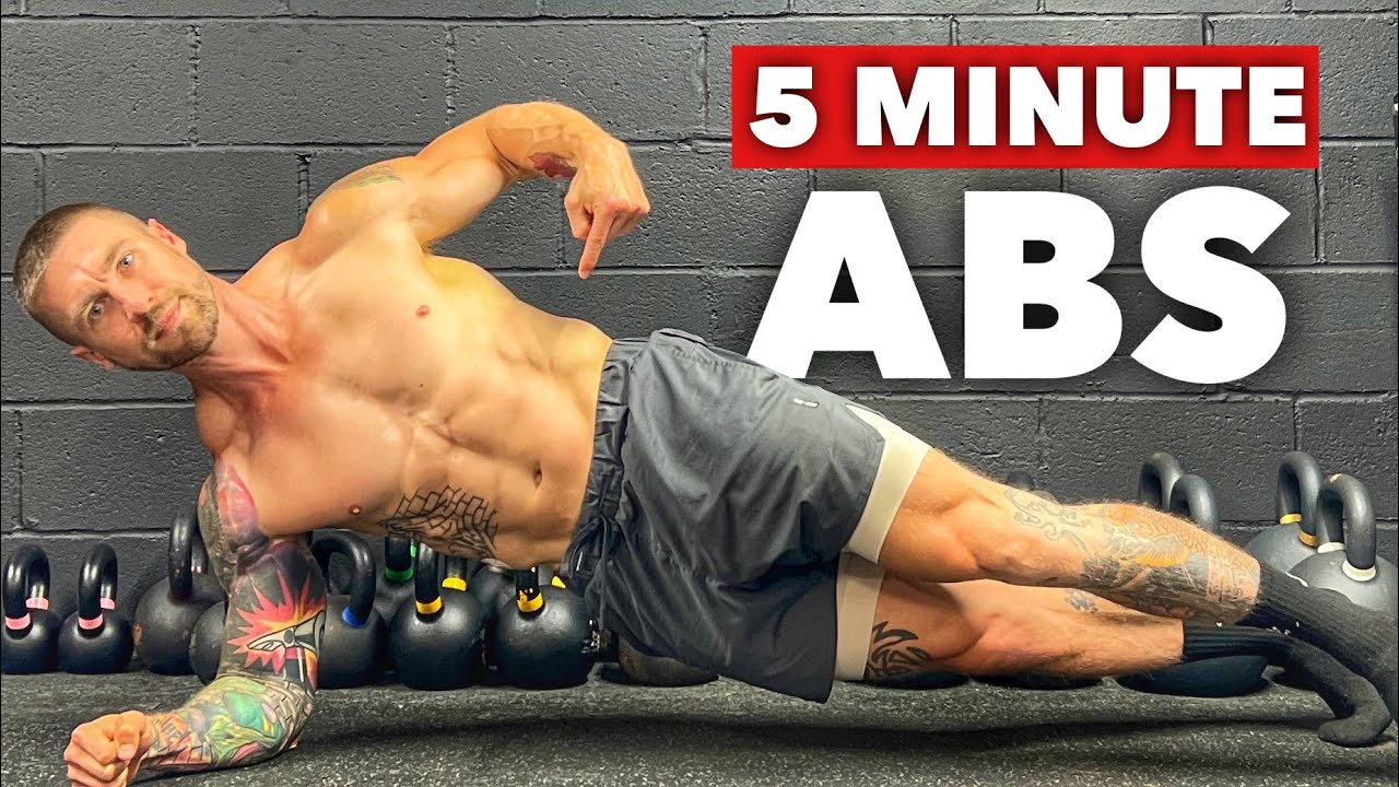 5 Minute ABS Routine | No Equipment | Follow Along - YouTube