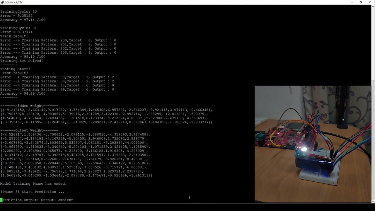 Color sensing machine learning on the NUC140 - YouTube
