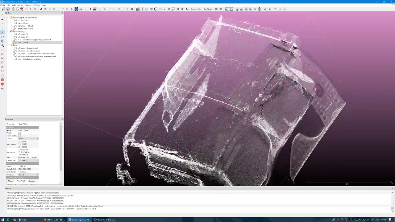 CloudCompare selective IPC (car test 1) - YouTube